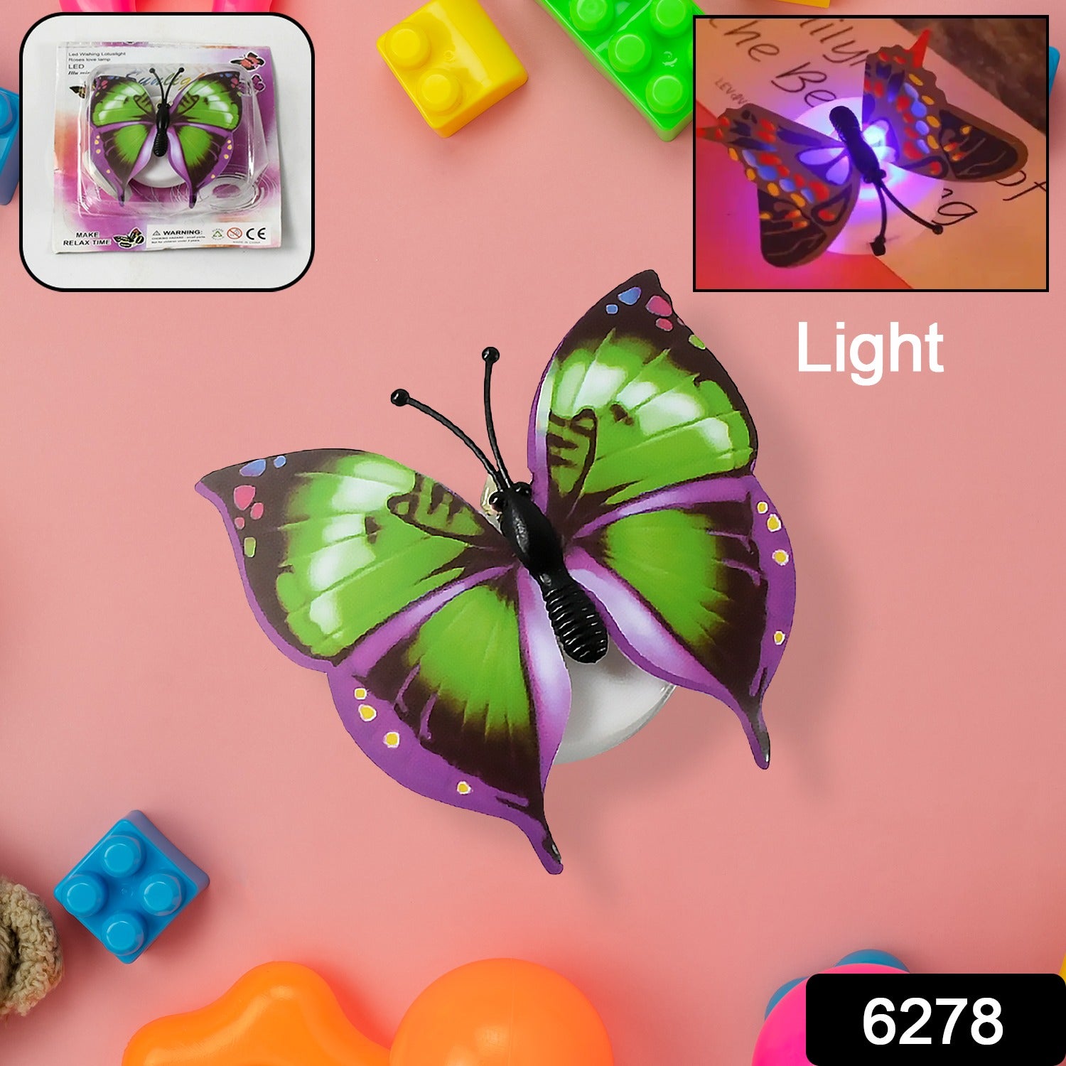 6278 The Butterfly 3d Night Lamp Comes With 3d Illusion Design Suitabl ...