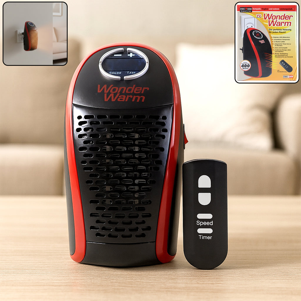 Wonder Warm 400w Wall Plug Room Heater With Remote Control (1 Pc ...